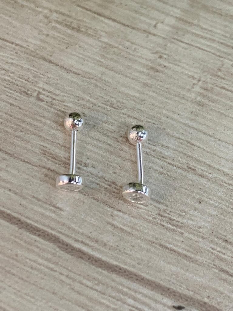 Aros plata punto de luz 4 mm